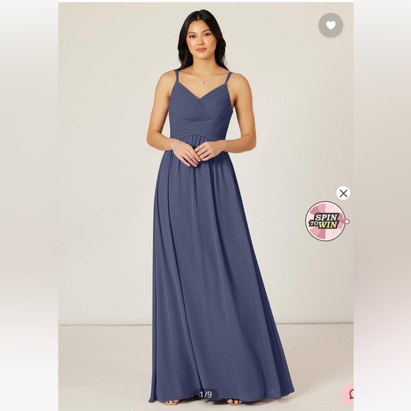 Azazie | Dresses | Azazi Blake Dress Custom Sizing Stormy Color Used ...
